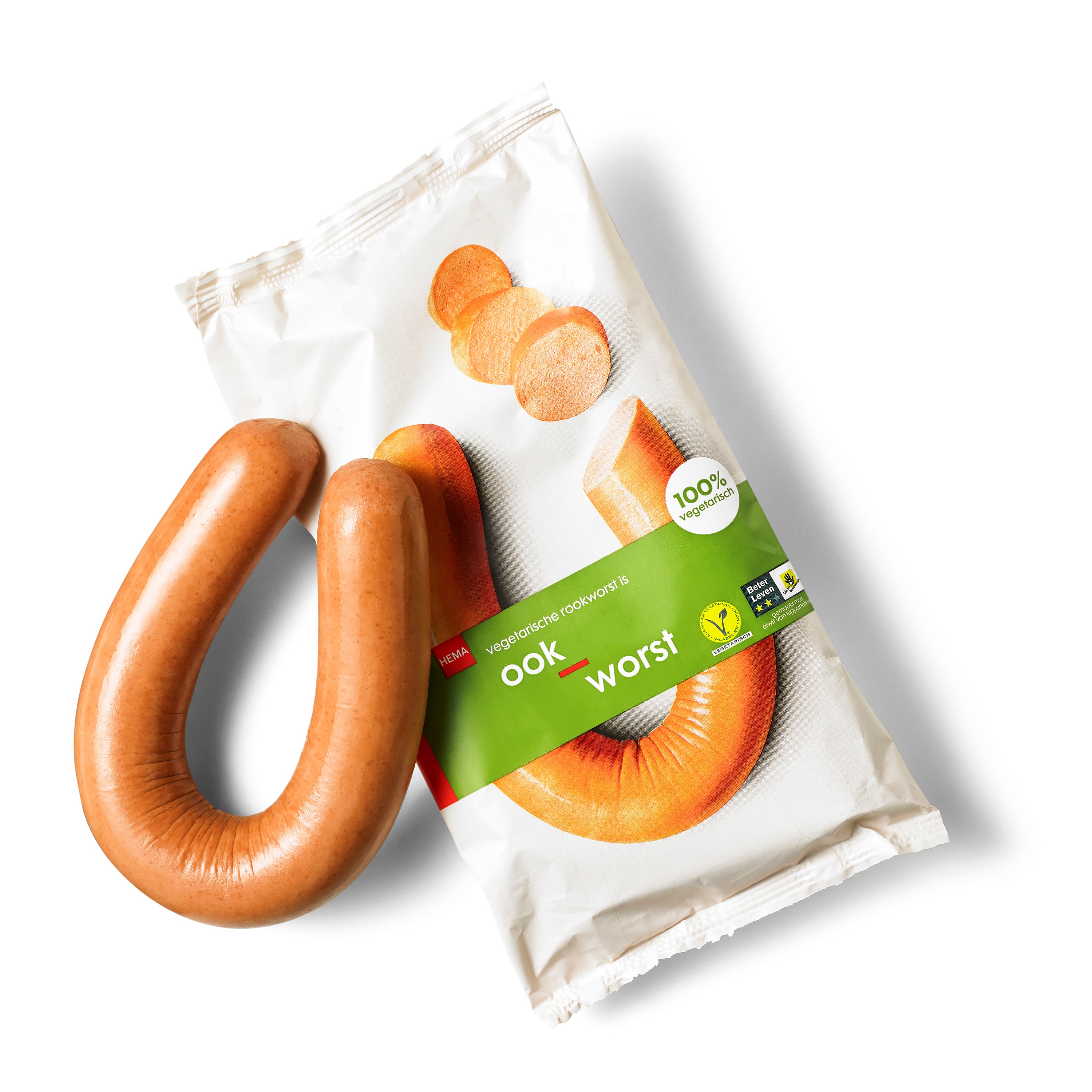 Iconische rookworst Hema is er nu ook vegetarisch, de OokWorst